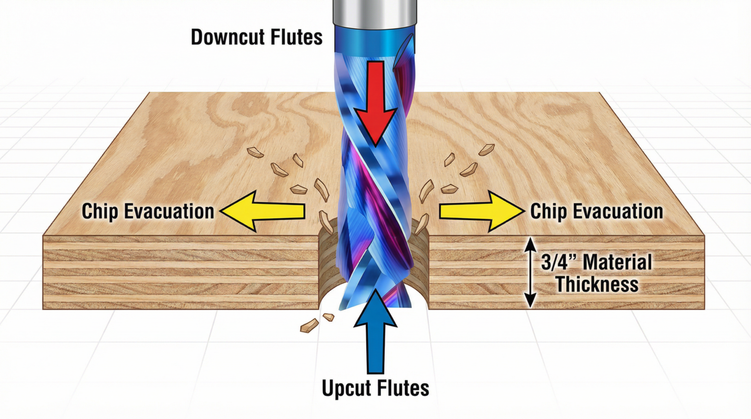 Upcut vs Downcut vs Compression Bits: 3 Choices for Quality